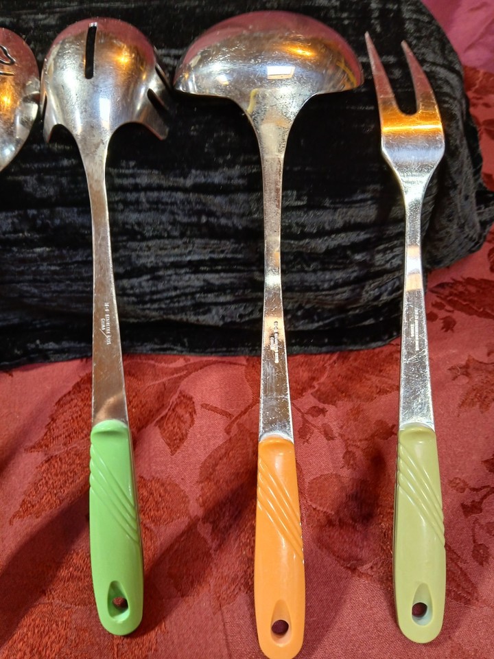 Fiesta Serving Utensil set with Dancing Lady pattern, rare, hard to ...