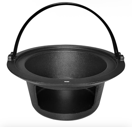 Ash Pot Charcoal Ash Can Basket Cast Iron for Big Green Egg Large Open ...