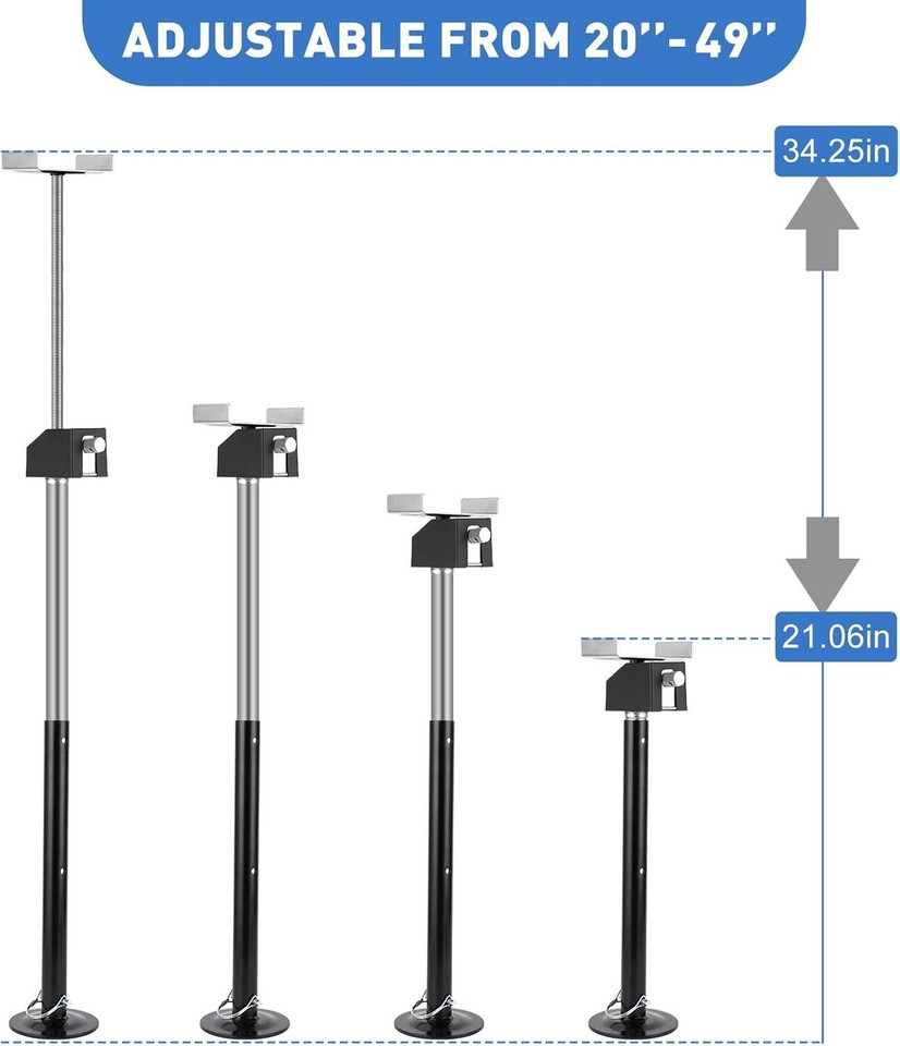 2 PACK Slide-Out Adjustable Camper Support RV Stabilizer Trailer Wheel ...