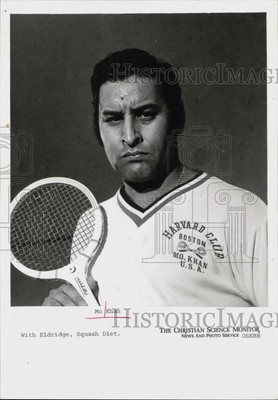 1973 Press Photo Squash Player Mo Khan Poses with Racquet - hps25246 | eBay