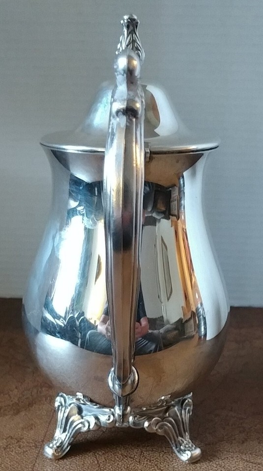 Oneida Community Ballad Footed Coffee Pot Server Silver Plated Country ...