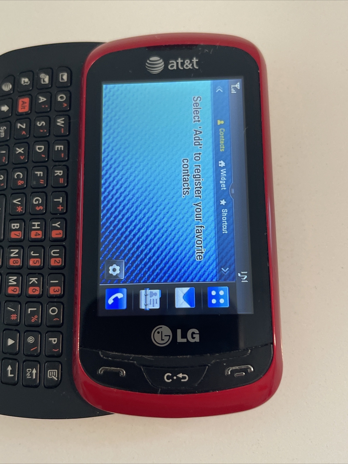 LG C395 Xpression Red AT&T Slider QWERTY Cell Phone Only 652810117883 ...