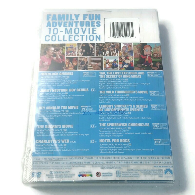 Family Fun Adventures 10 Movie Collection NEW SEALED DVD With Slipcover ...