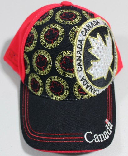 Embroidered Logo Canada Flag Snapback Cap Hat Adult One Size Koll Red ...