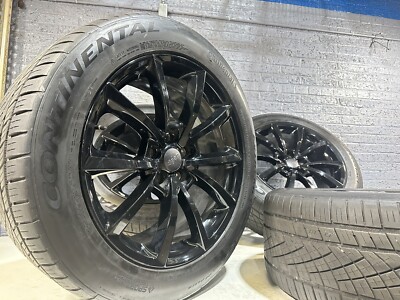 20" DODGE DURANGO BLACK WHEELS RIMS & TIRES OEM 2018-2020 Continental ...
