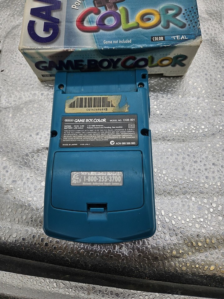Nintendo GameBoy Color Teal Blue In Box - Tested Working | eBay