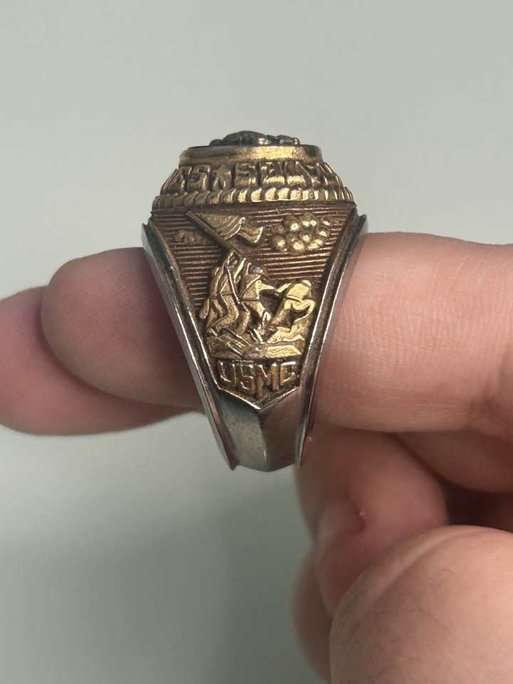 US MARINES MILITARY CLASS RING 1952 | Military memorabilia | eBay