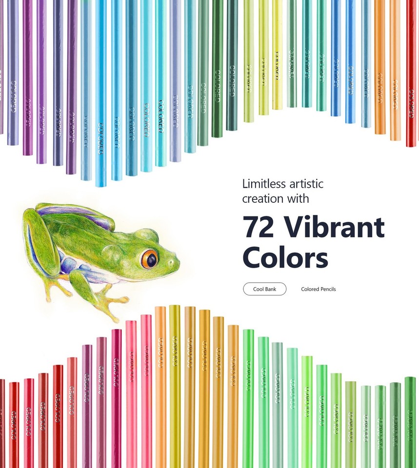 72 Pack Coloring Pencils, Colored Pencils for Adult Coloring Books with ...