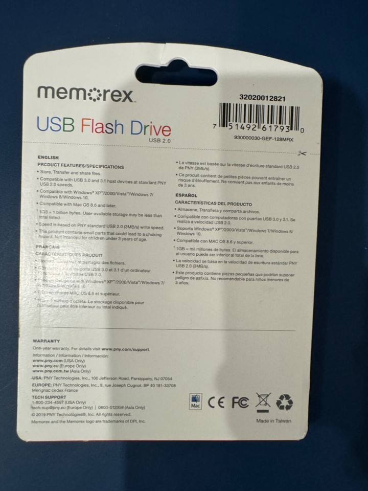 Memorex 128GB Flash Memory Drive USB 2.0 Red | eBay