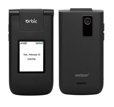 ORBIC Journey V RC2200L LTE Flip Phone • 8GB Black • Verizon + GSM ...