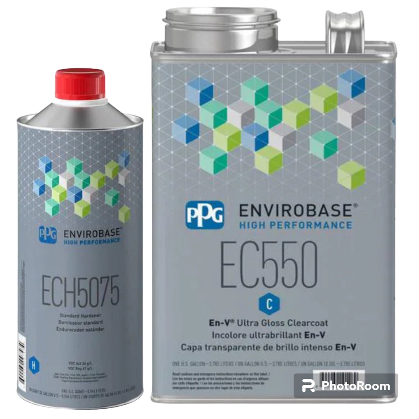 EC550 PPG Envirobase 1 Gallon Ultra Gloss Clearcoat, ECH5075 1 Qt ...