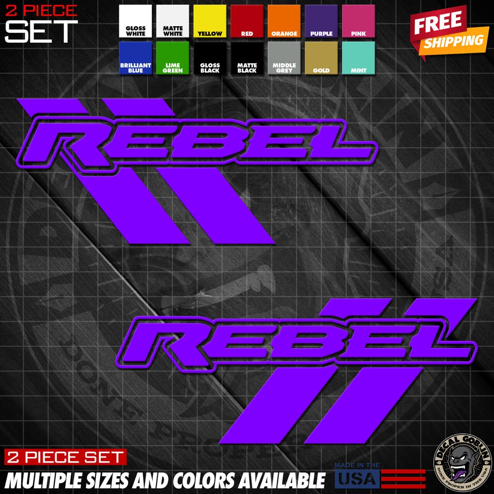 Vinyl Stickers Decal Graphics For Dodge Ram Fits Rebel Hash Truck Set ...