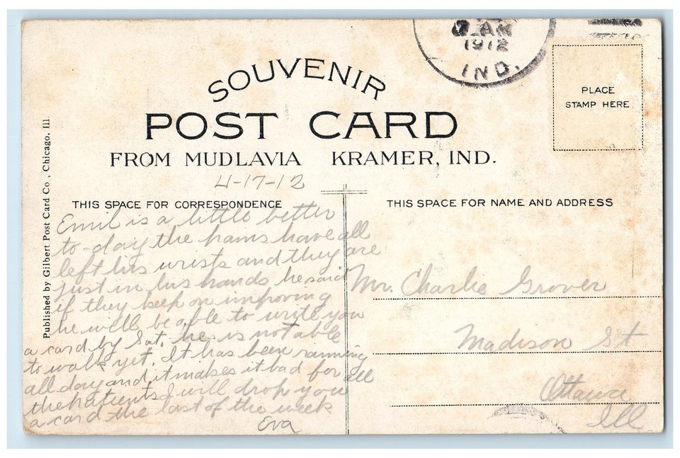 c1912 Pine Creek Dam And Bass Pool Near Mudlavia Resort Kramer Indiana ...