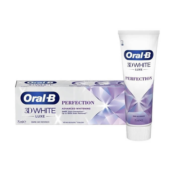 3 x Oral-B White Fluoride Toothpaste Fresh Peppermint 3D Luxe ...
