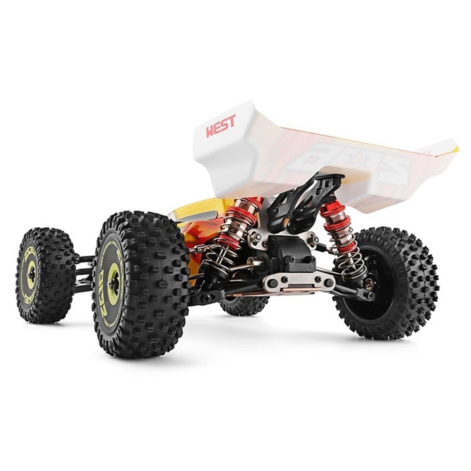 1X(RC Auto Karosserie HüLle Tail FlüGel und Rad Reifen Set für 144001 ...