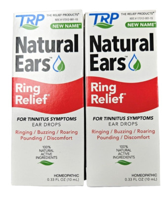 TRP Natural Ears Ring Relief Homeopathic Ear Drops Tinnitus 0.33oz ( 2 ...