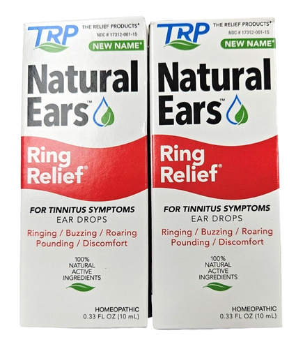 TRP Natural Ears Ring Relief Homeopathic Ear Drops Tinnitus 0.33oz ( 2 ...