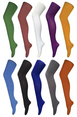Womens 80 Denier Thick Warm Opaque Tights - Lots of Colours, 3 Sizes ...