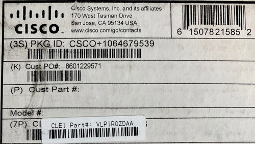 Cisco 4010485.115.000.AA CLEI Code: VLPIROZDAA (( We Buy CISCO!!)) | eBay