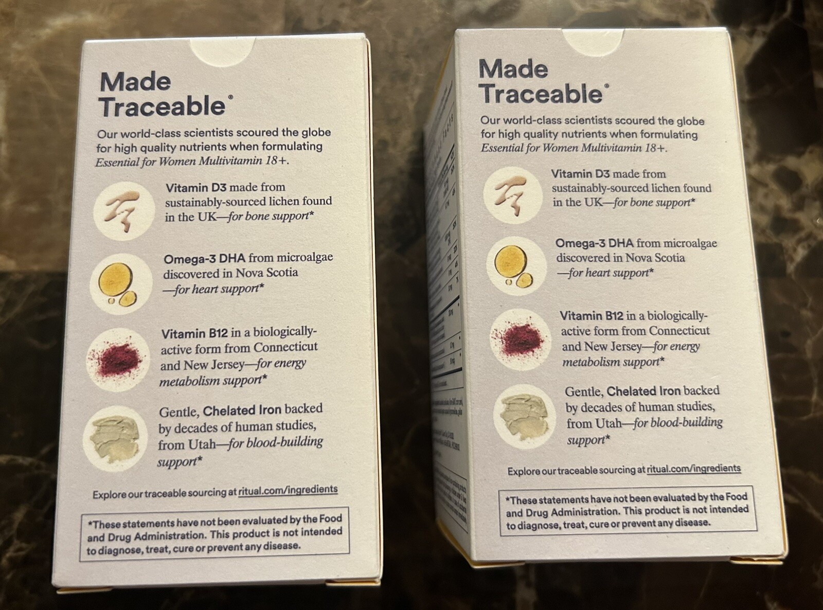 (2 box) Ritual Multivitamin for Women 18+ with Omega-3 DHA. 60x2=120 ...