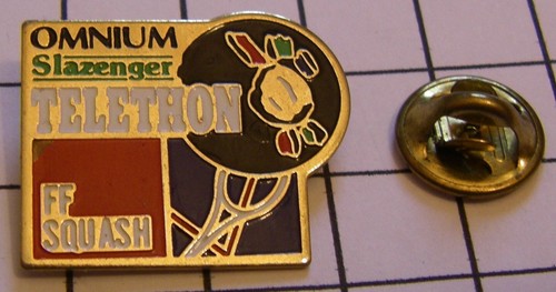 Pins SQUASH FF FEDERATION FRANCAISE OMNIUM SLAZENGER TELETHON | eBay