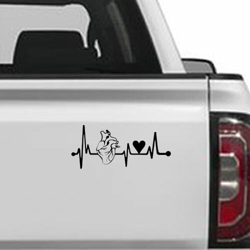 Heart Lifeline Heartbeat Vinyl Decal Sticker for Art Wall Window Truck ...
