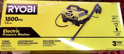 Ryobi RY141802VNM Electric Pressure Washer - Yellow/Black 46396039613 ...