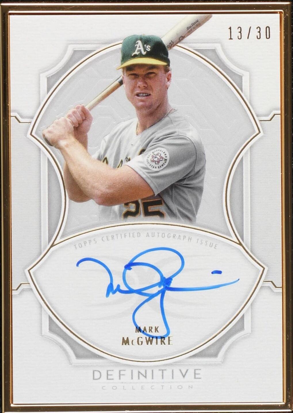 2020 Topps Definitive Collection - Framed Autograph Collection Mark ...