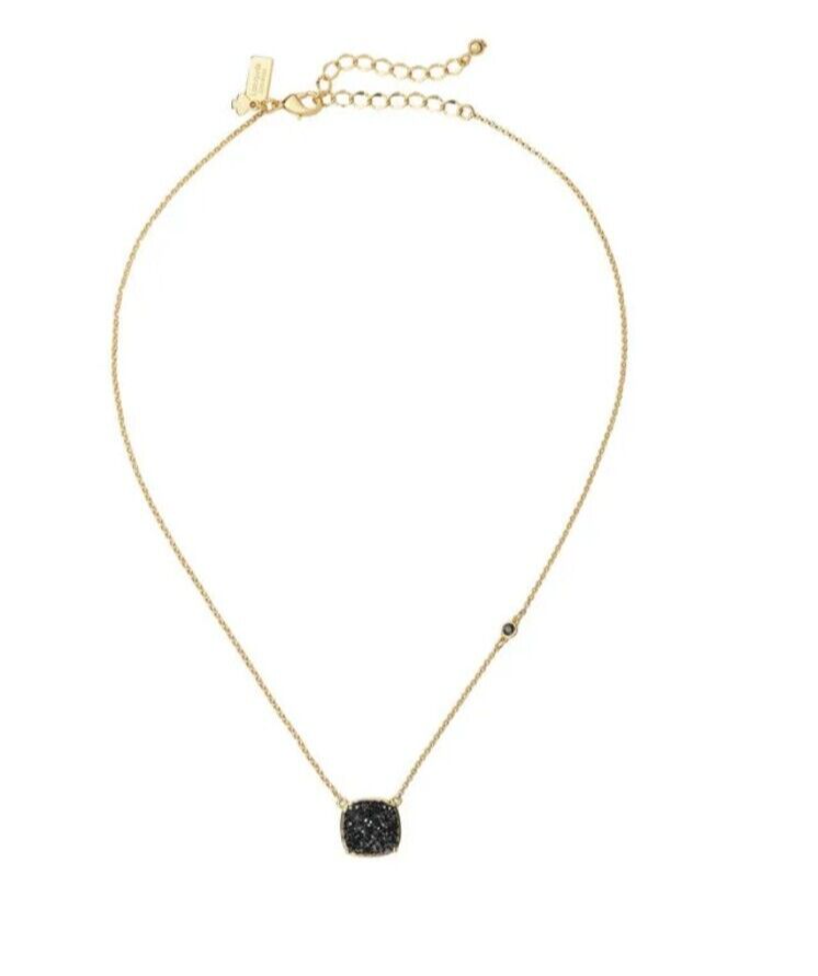 kate spade- Small Pave Square Pendant- Jet (Black) - NWT- $44 D55 | eBay