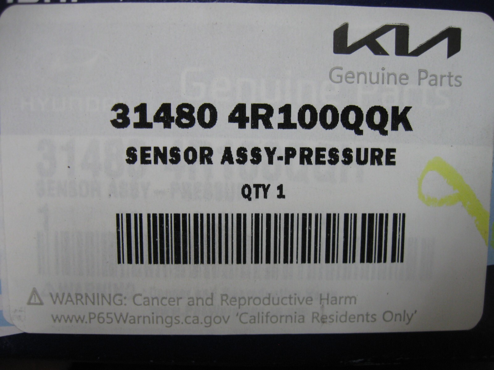 Kia 31480-4R100QQK Pressure Sensor Assembly Genuine | eBay