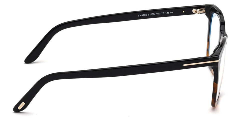 Tom Ford TF5736-B 005 Black/Tortoise Square Eyeglass 50-20-145 SD* | eBay