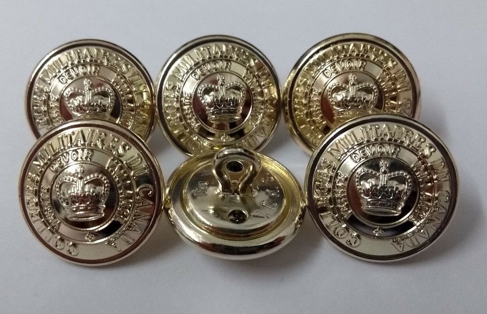 Genuine Canadian RMC CMR Military College 19mm Large Dress Buttons ...