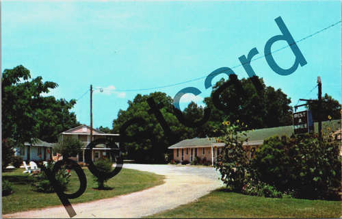 1965 REST-A-WHILE MOTEL, Rowland NC, Mr & Mrs J. N. Sinclair, postcard ...