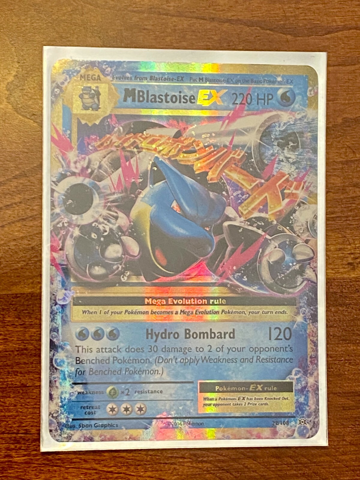 POKEMON CARD - M MEGA BLASTOISE EX - 220 HP - 2016 - 22/108 - RARE | eBay