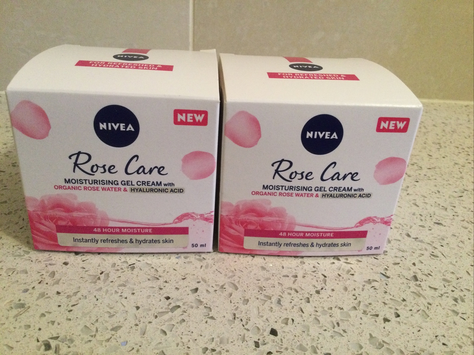 Nivea Rose Care Moisturising Gel Cream Organic Rose Water Hyaluronic ...