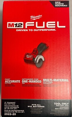 Milwaukee 2522-20 Cordless M12 Compact 3" Cut Off Tool w Blades NEW in ...
