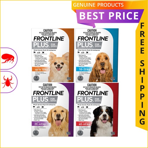 Frontline Plus 3 Doses for Dogs Tick and Flea Prevention FREE AU ...