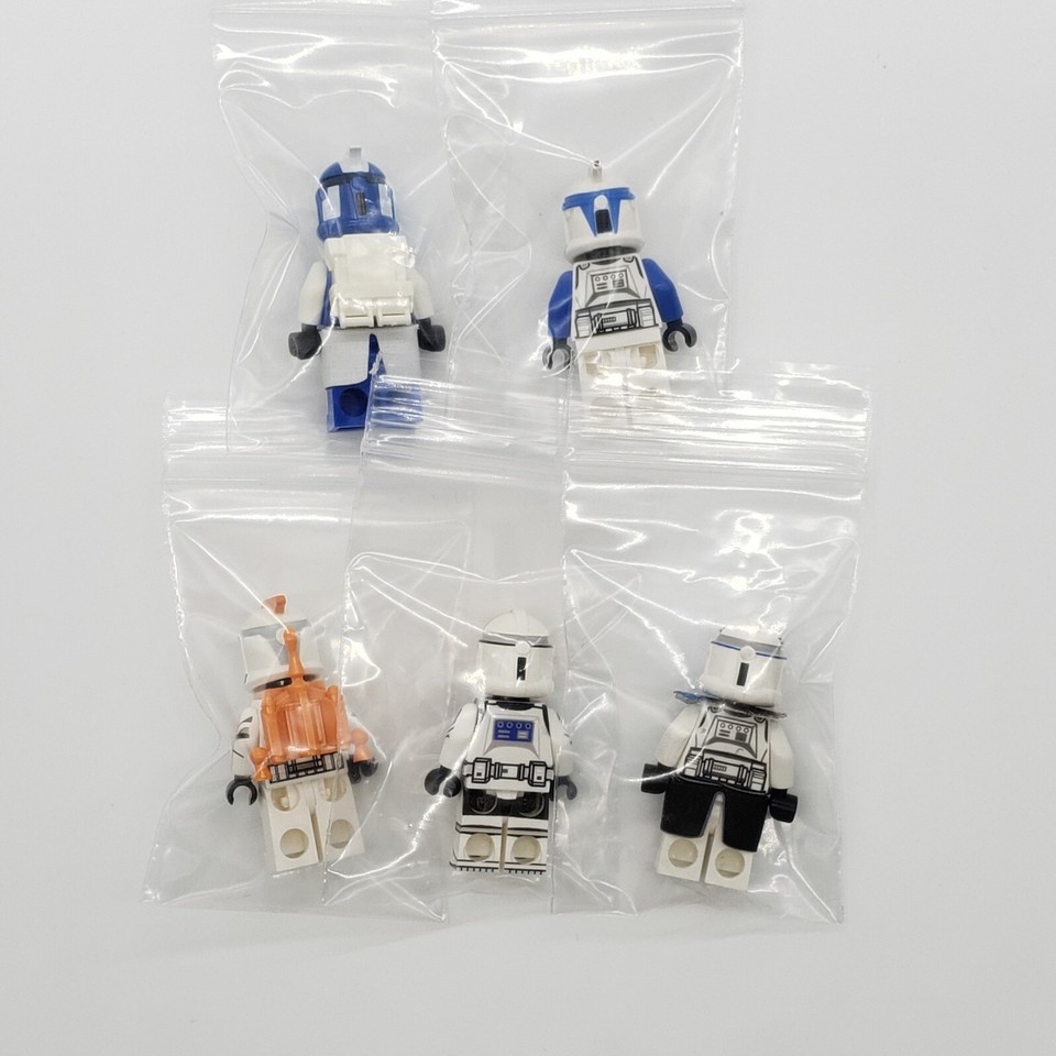 Lot of 5 Custom Printed Star Wars Trooper Minifigure 501st Rex Lego ...