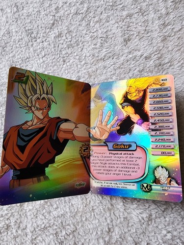 DBZ Dragon Ball Z FOIL Goku 159 160 CCG Unlimited Buu Saga MP Folding ...