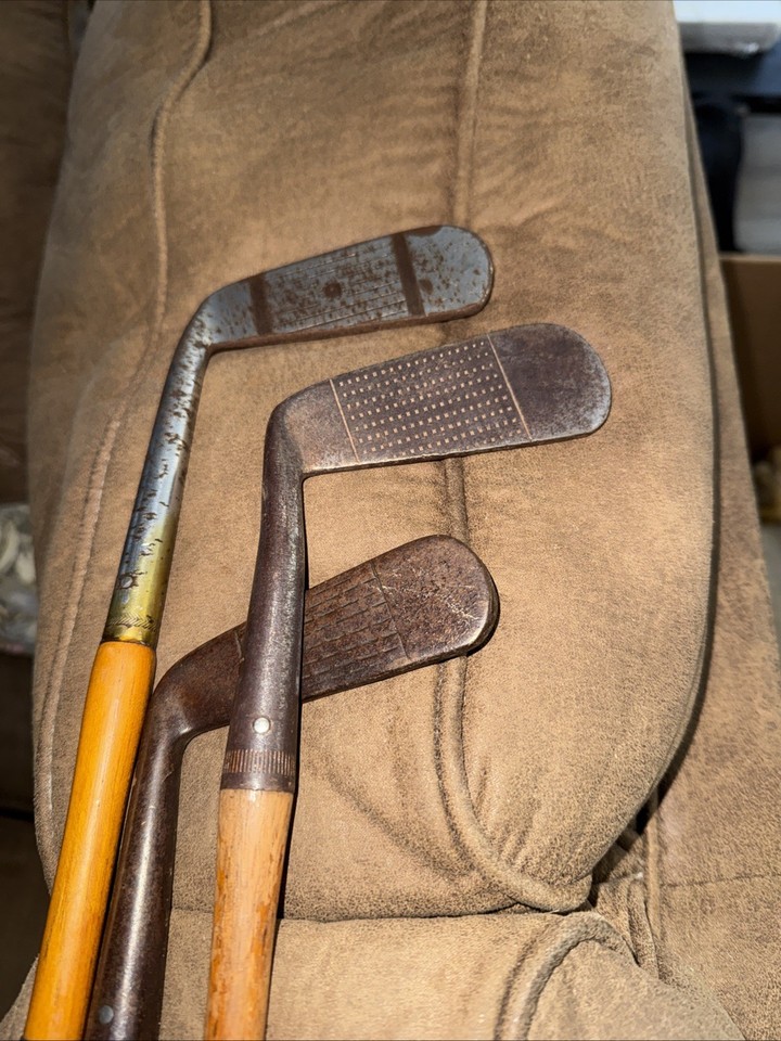 3 Antique Hickory Wooden Shaft Golf Clubs vintage 1920-30 | eBay