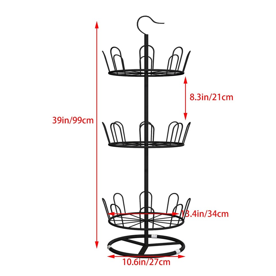 Revolving Round Iron Shoe Tree Rack,Standing Circular Rotating Shoe ...