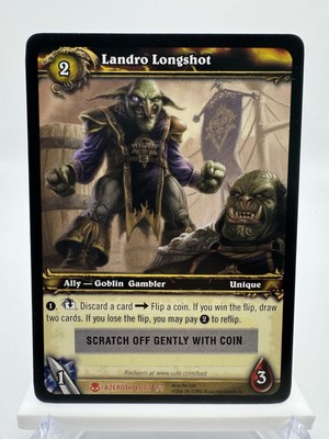 World of Warcraft TCG Landro Longshot Loot Card Unused (Tabard of Flame ...