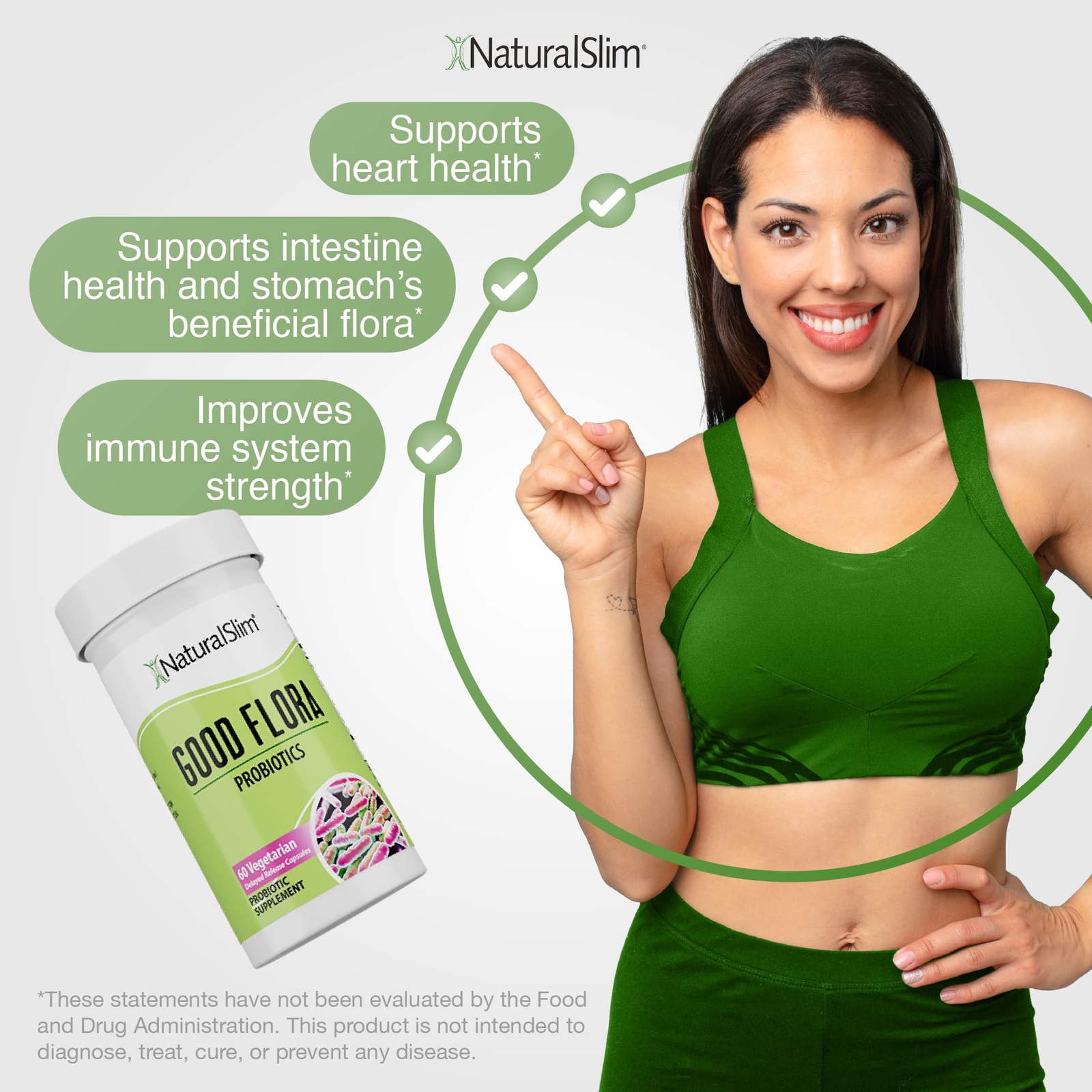 NaturalSlim GOOD FLORA Probiotic Supplement - 7 Powerful Probiotic ...