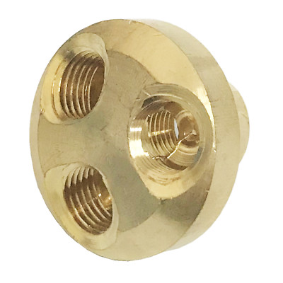 3 Way 1/4" Air Divider Manifold 4 Compressors Couplers Inlet/Outlets ...