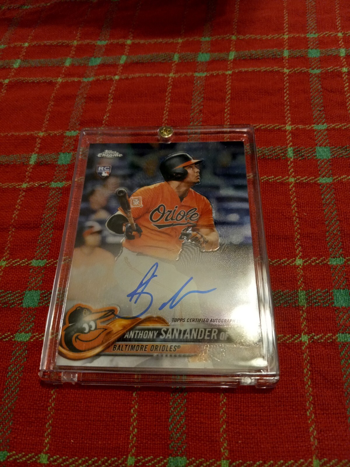 2018 Topps Chrome - Rookie Autographs #RA-ANS Anthony Santander (AU, RC ...