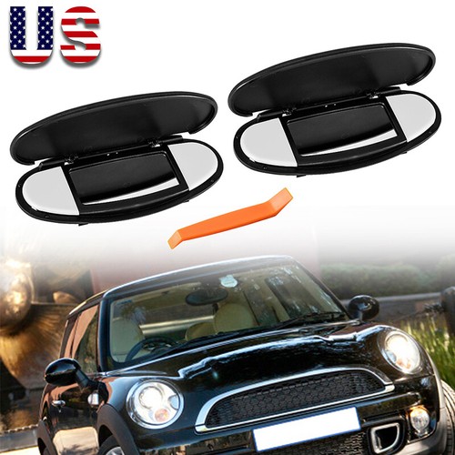 For BMW MINI Cooper R55 R56 R58 R60 Sun Visor Vanity Mirror Cover Black ...