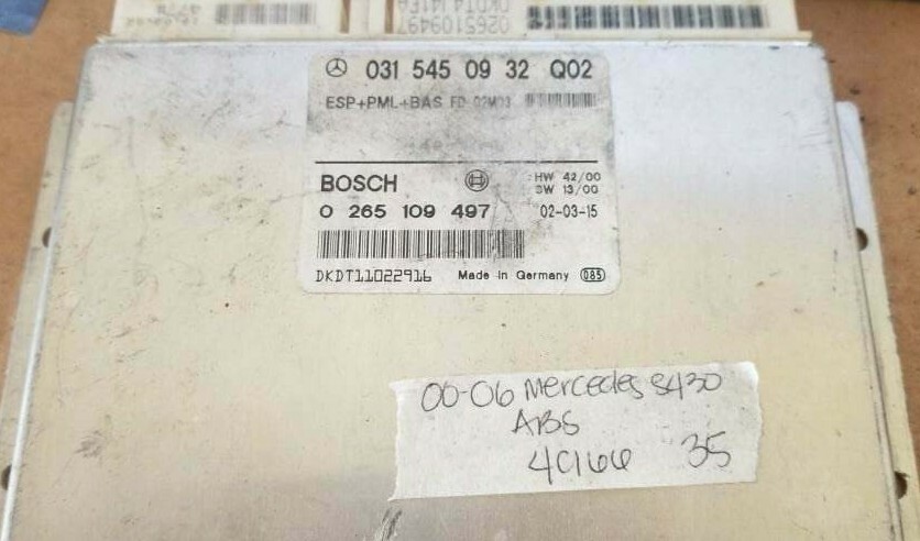 031 545 09 32 Q02 Mercedes S430 2000-2006 ABS control module computer ...