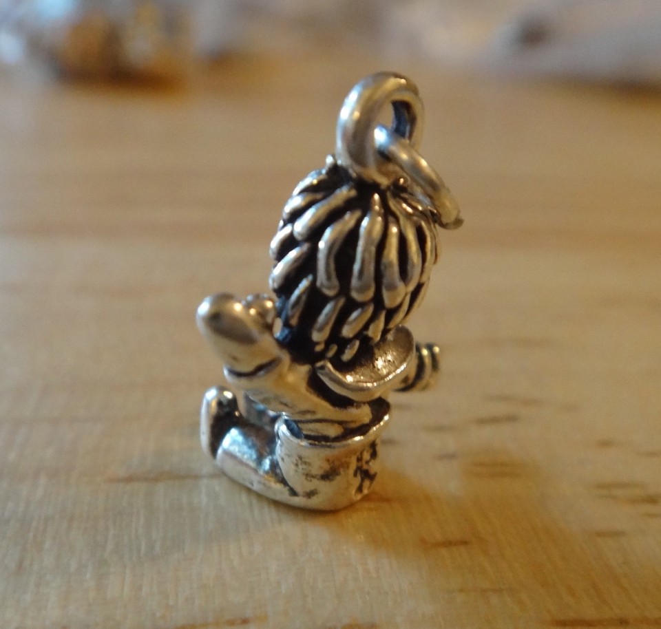 Sterling Silver 3D 18x17mm Detailed Raggedy Andy Rag Doll Charm! | eBay