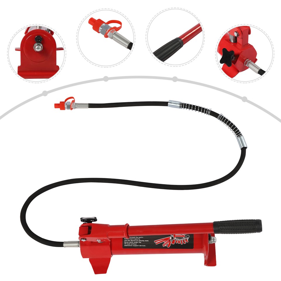4 Ton Porta Power Hydraulic Jack Air Pump Lift Ram Body Frame Repair ...