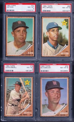 PSA 8 1962 Topps #76 Howie Bedell Milwaukee Braves ROOKIE | eBay
